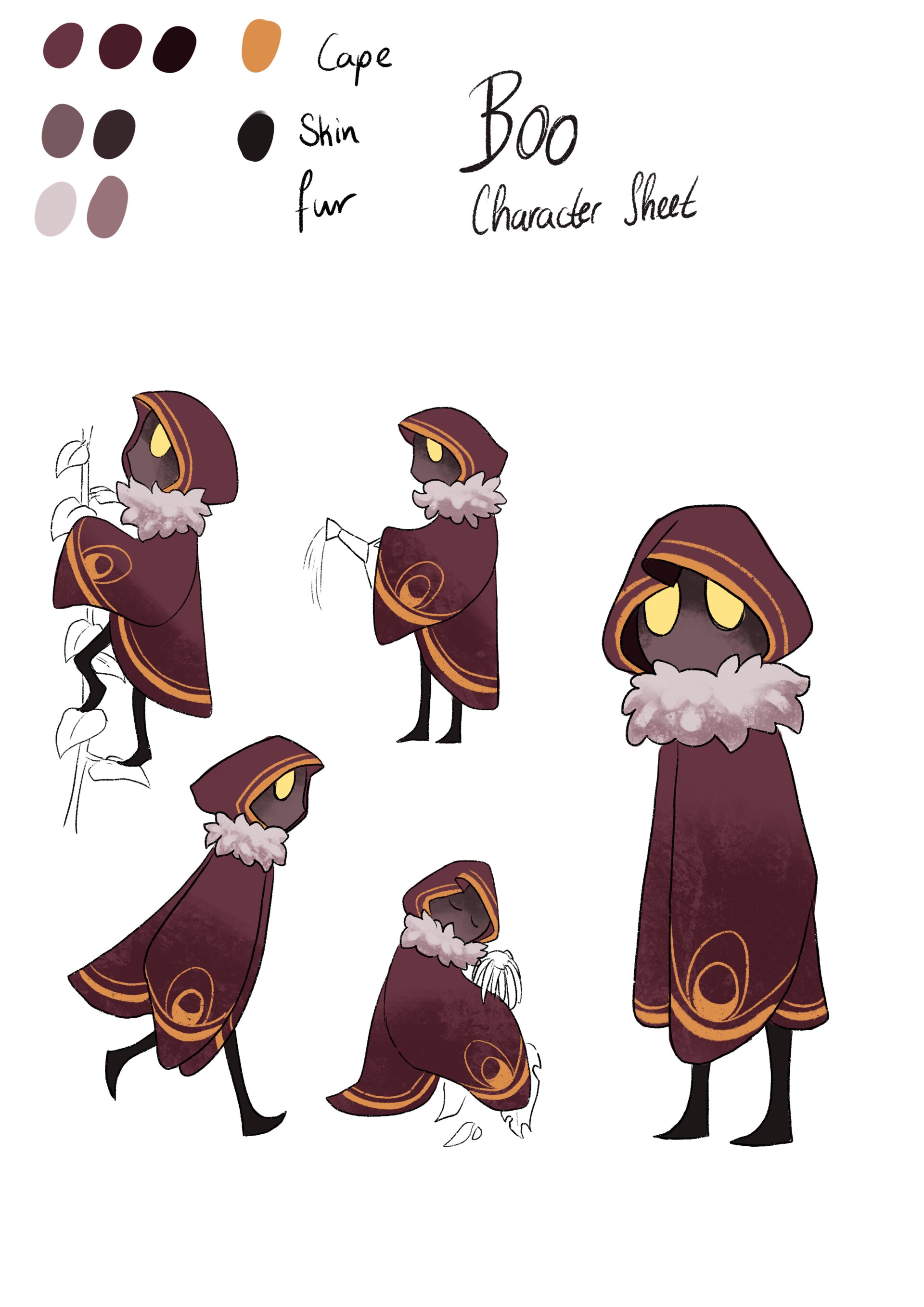 ArtStation - Student project Character Design: Boo