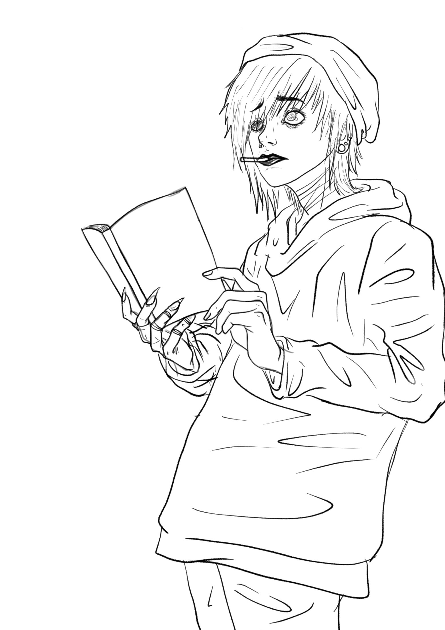 anime emo boy coloring pages
