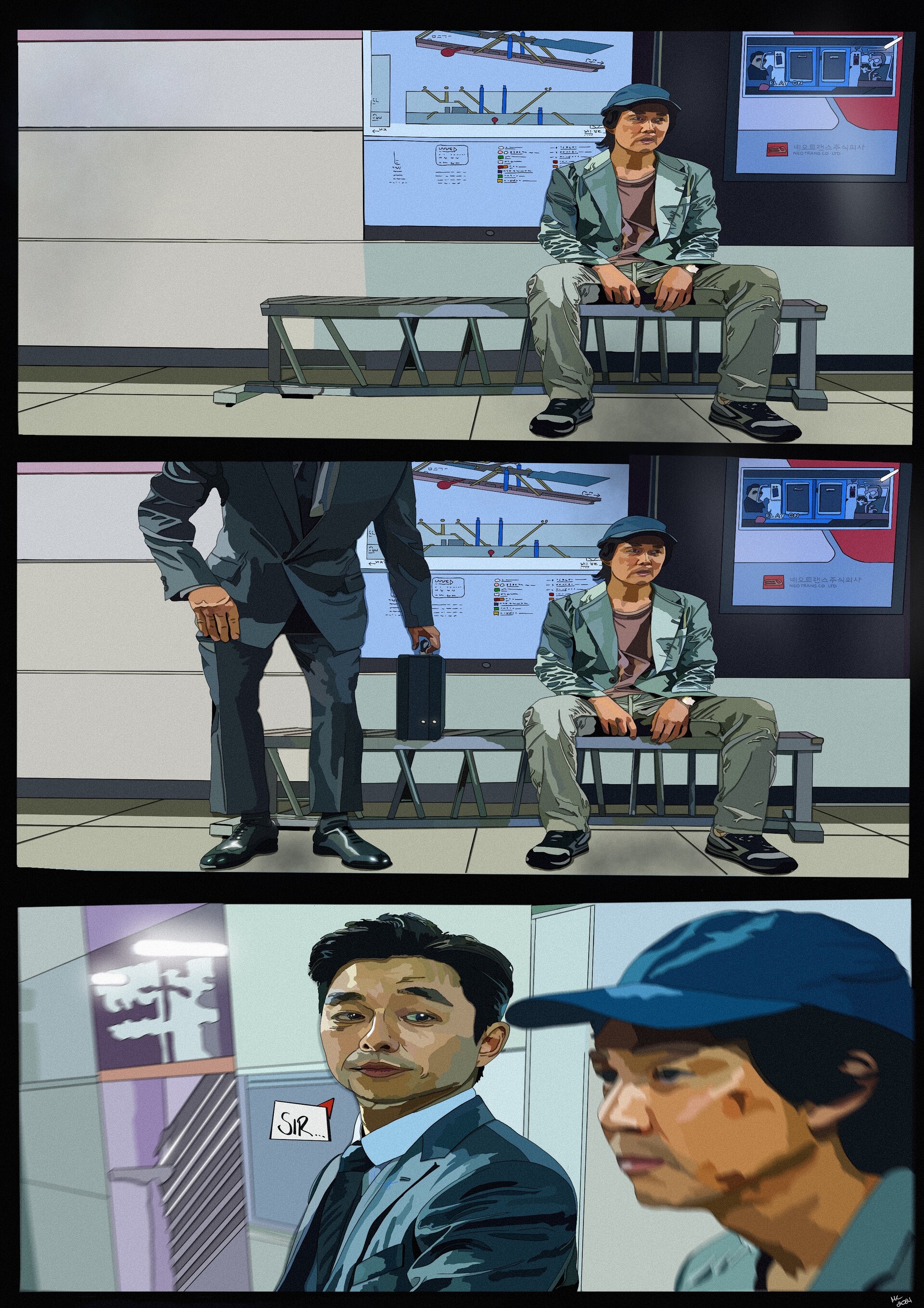 ArtStation - Squid games inspired comic book page