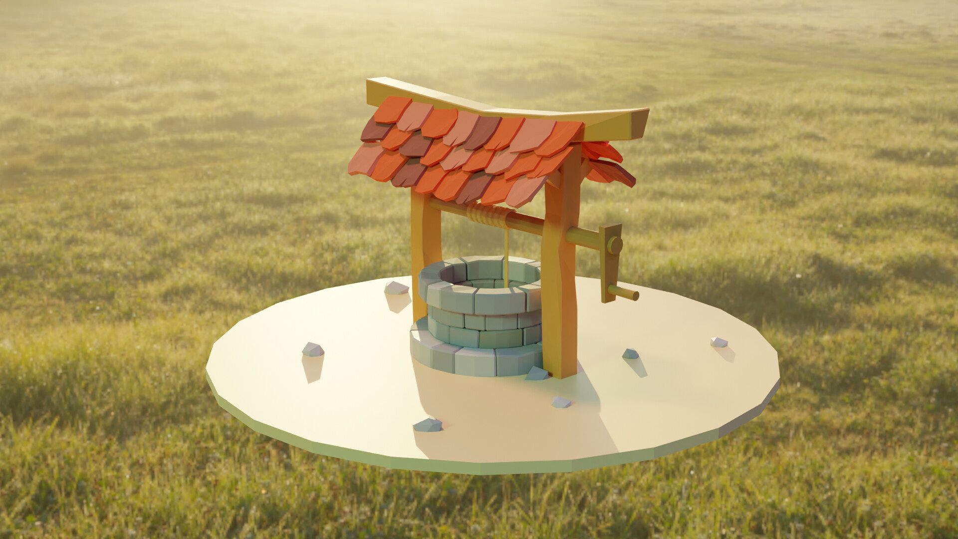 ArtStation - Cartoon Well (Low Poly / Game Ready)