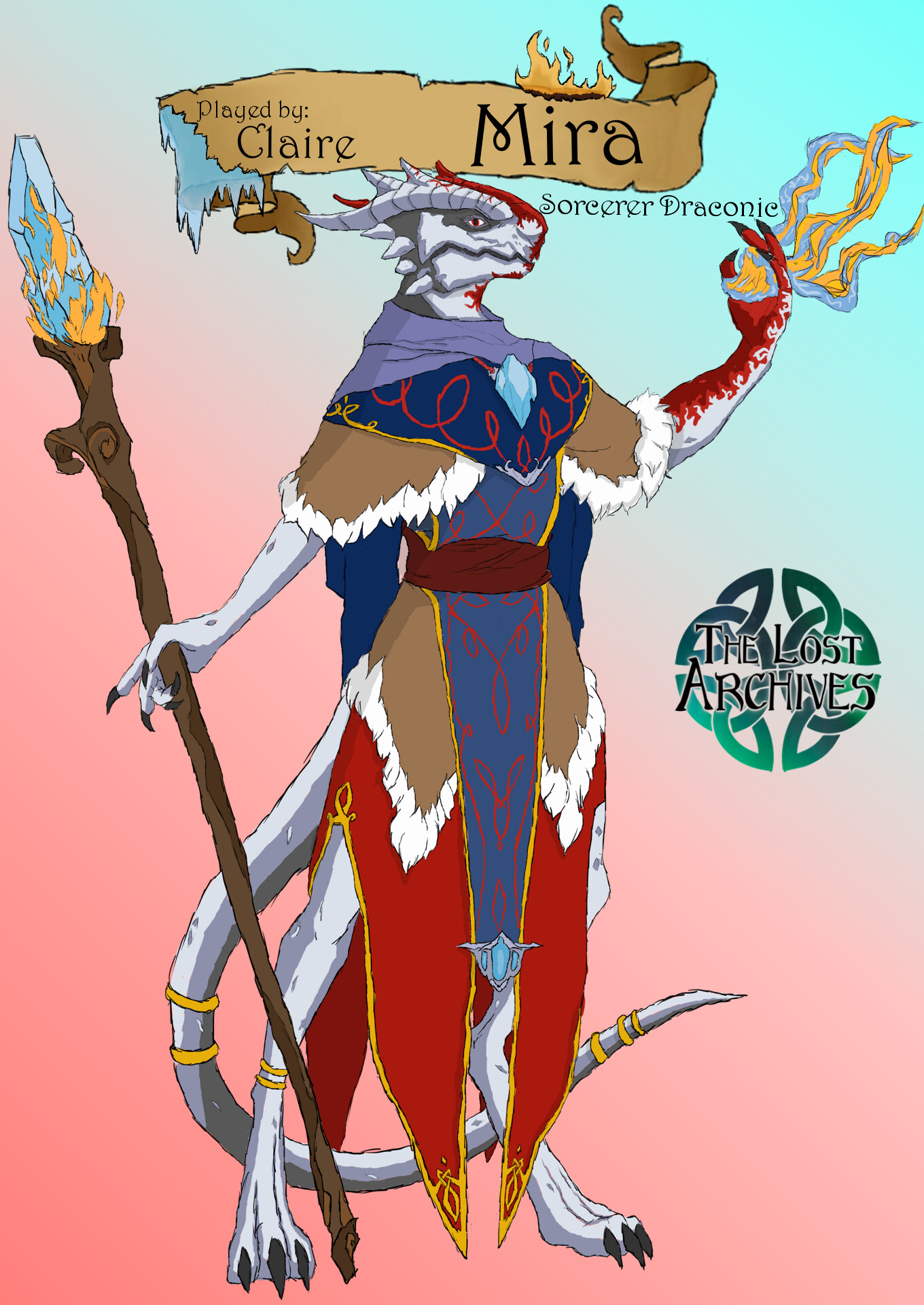 ArtStation - Mira - Dragonborn Sorcerer (The Lost Archives - Tyranny of ...