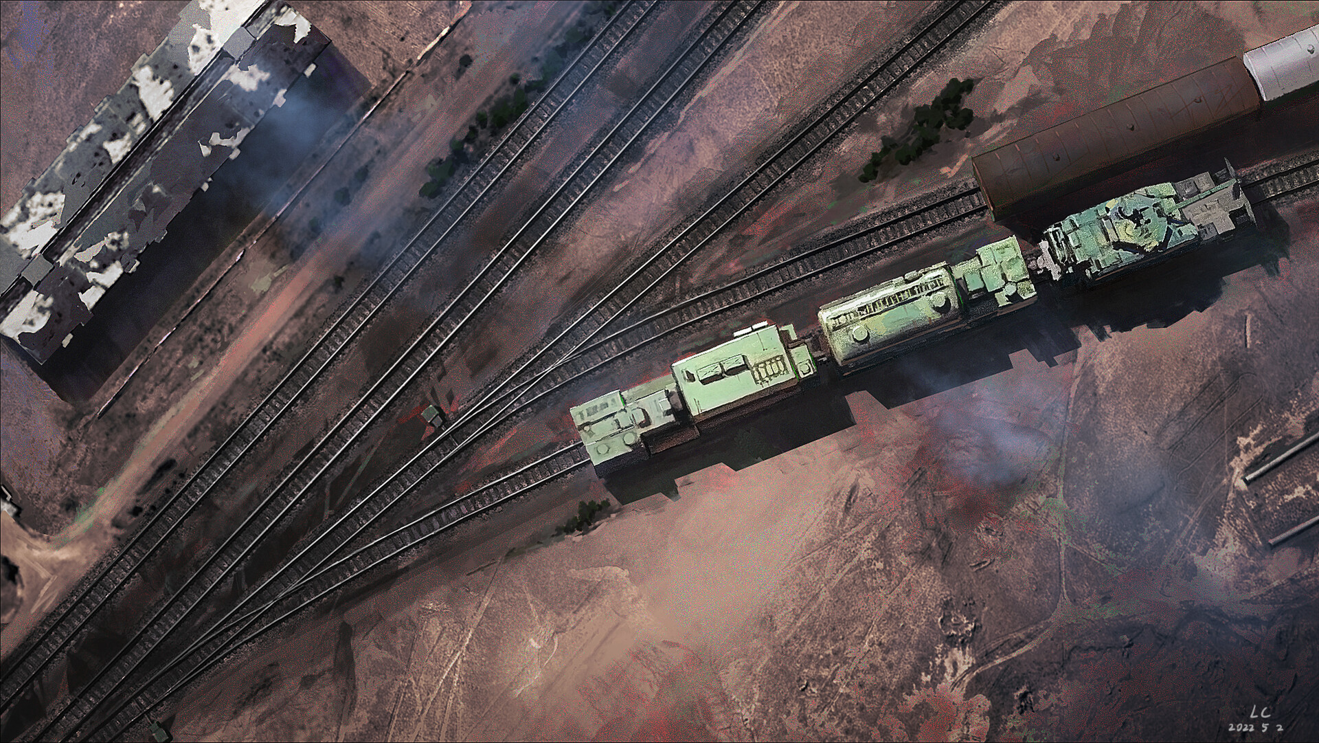 ArtStation - Fight on the rail