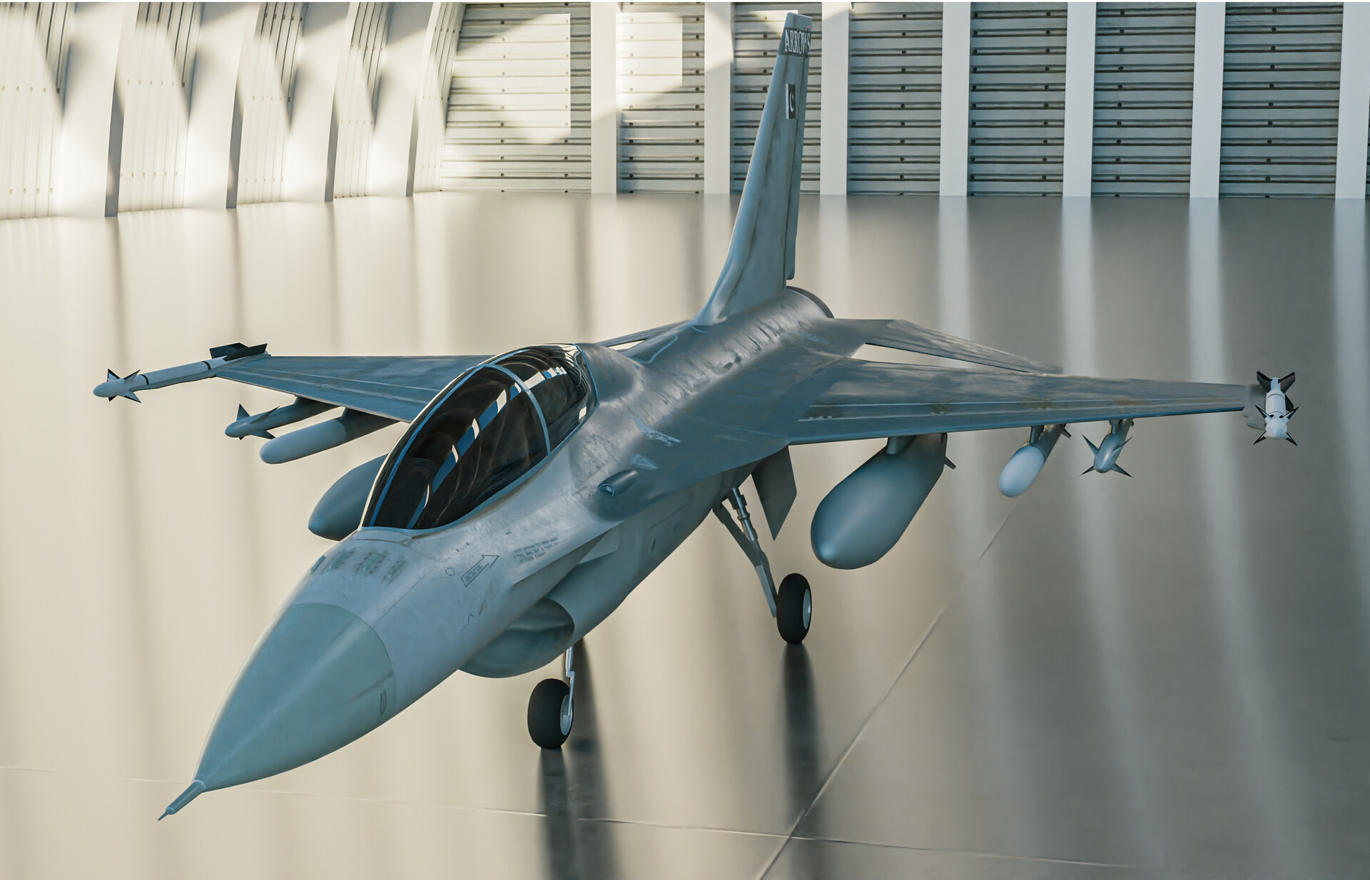 ArtStation - F-16 Jet Plane 3D Model