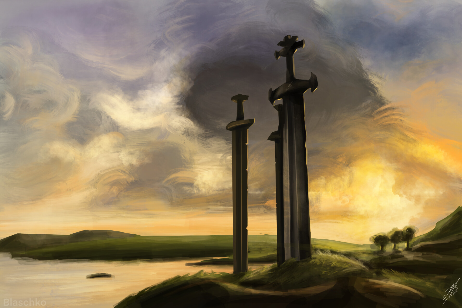 ArtStation - Sverd i fjell (Swords in Rock)