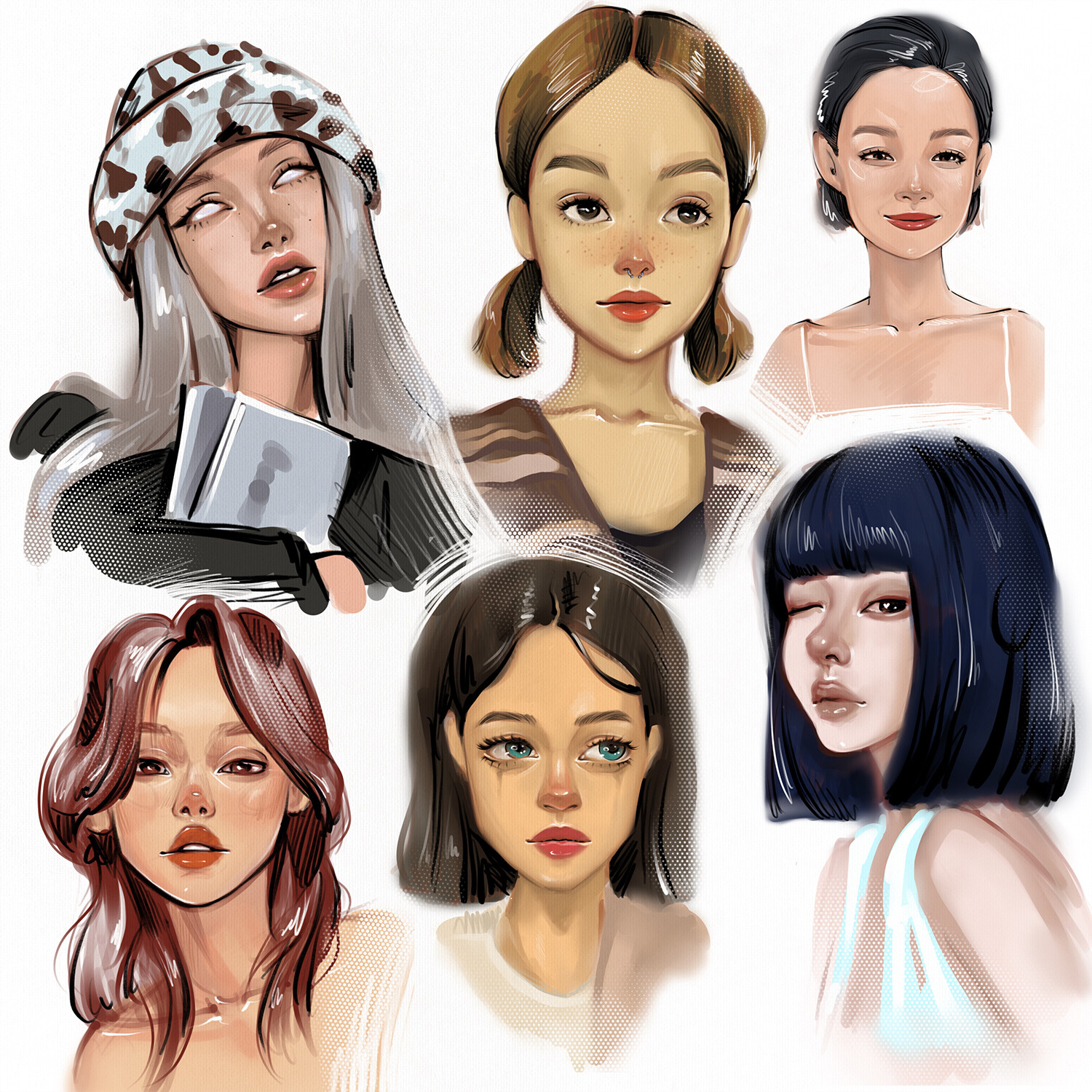 ArtStation - sketches of girls