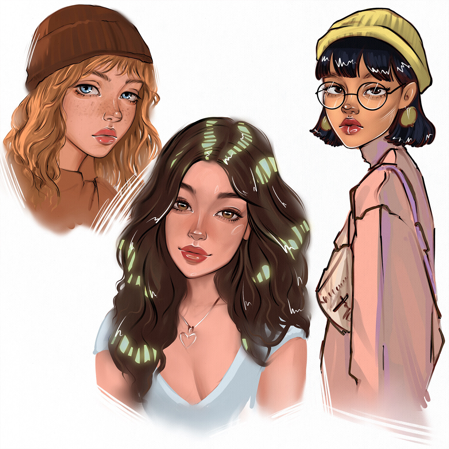 ArtStation - sketches of girls