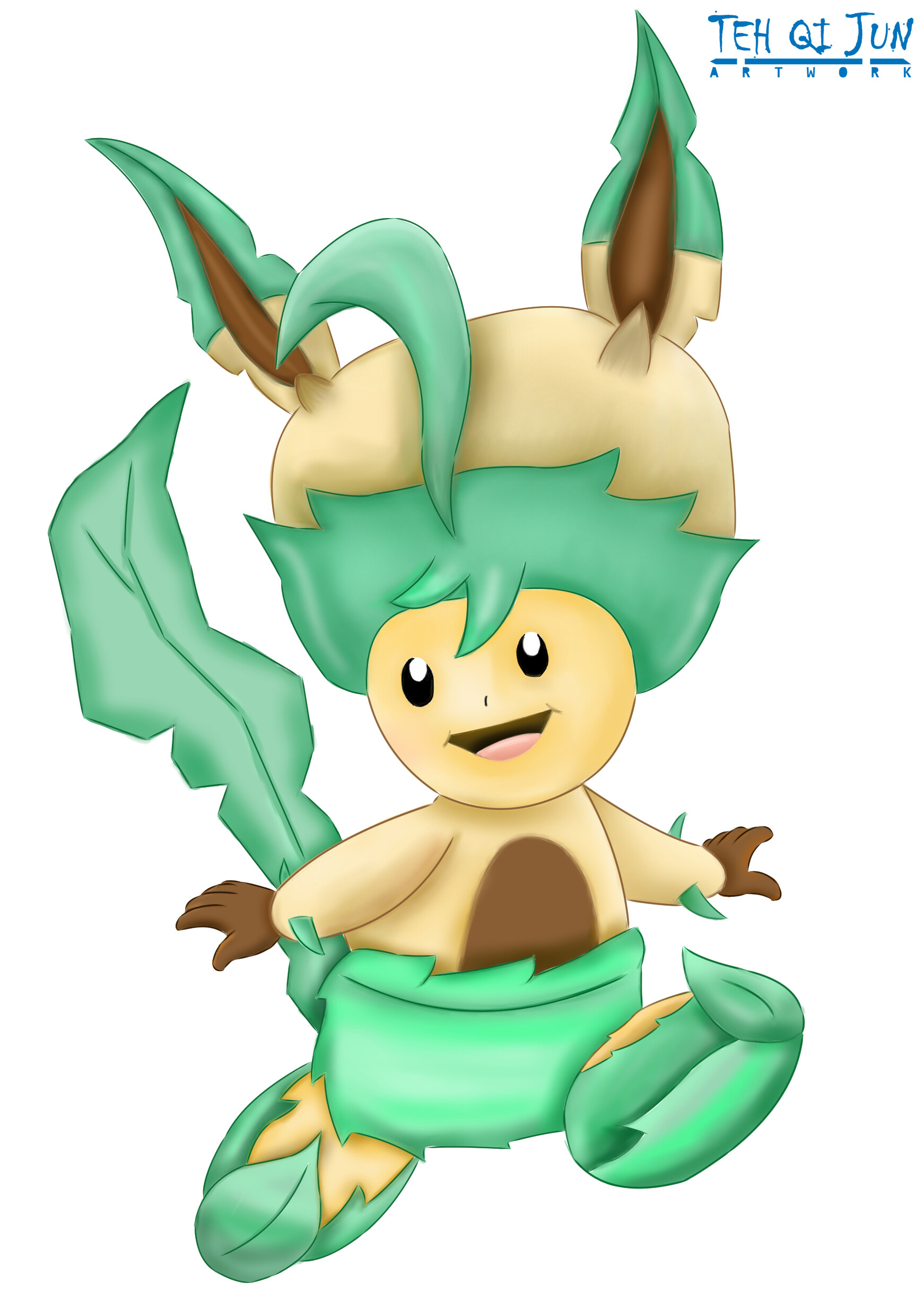 ArtStation - Leafeon X Kinopio