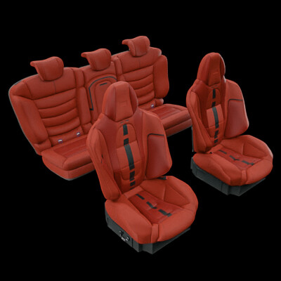 ArtStation - Red car seats set
