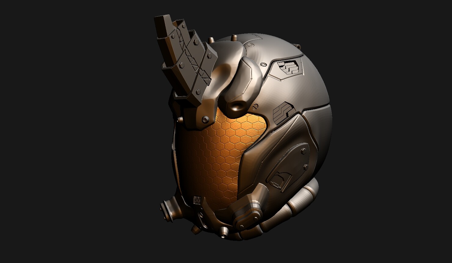 ArtStation - Sci-Fi Helmet WIP