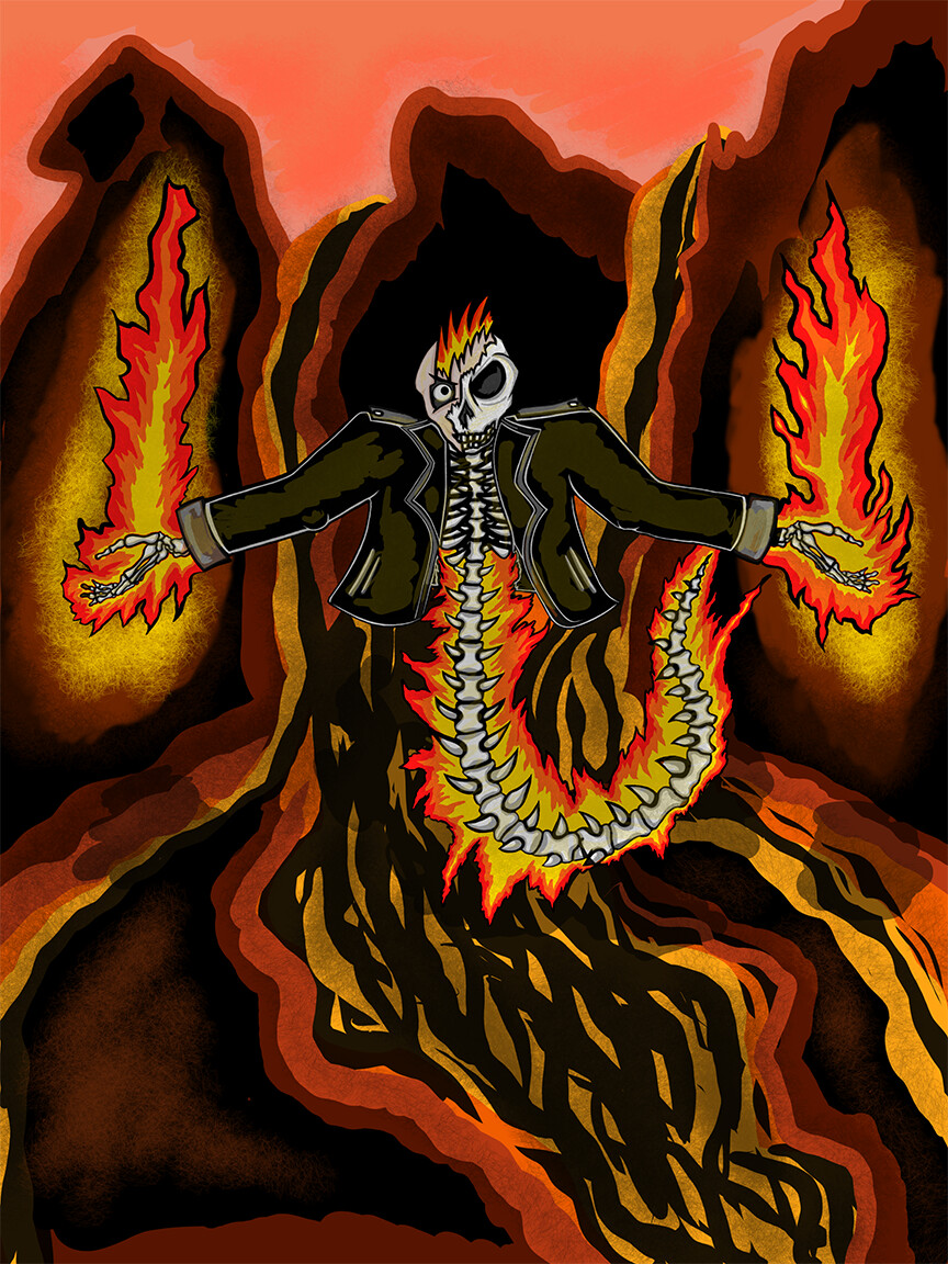 ArtStation - Fire Demon from Hell Illustration