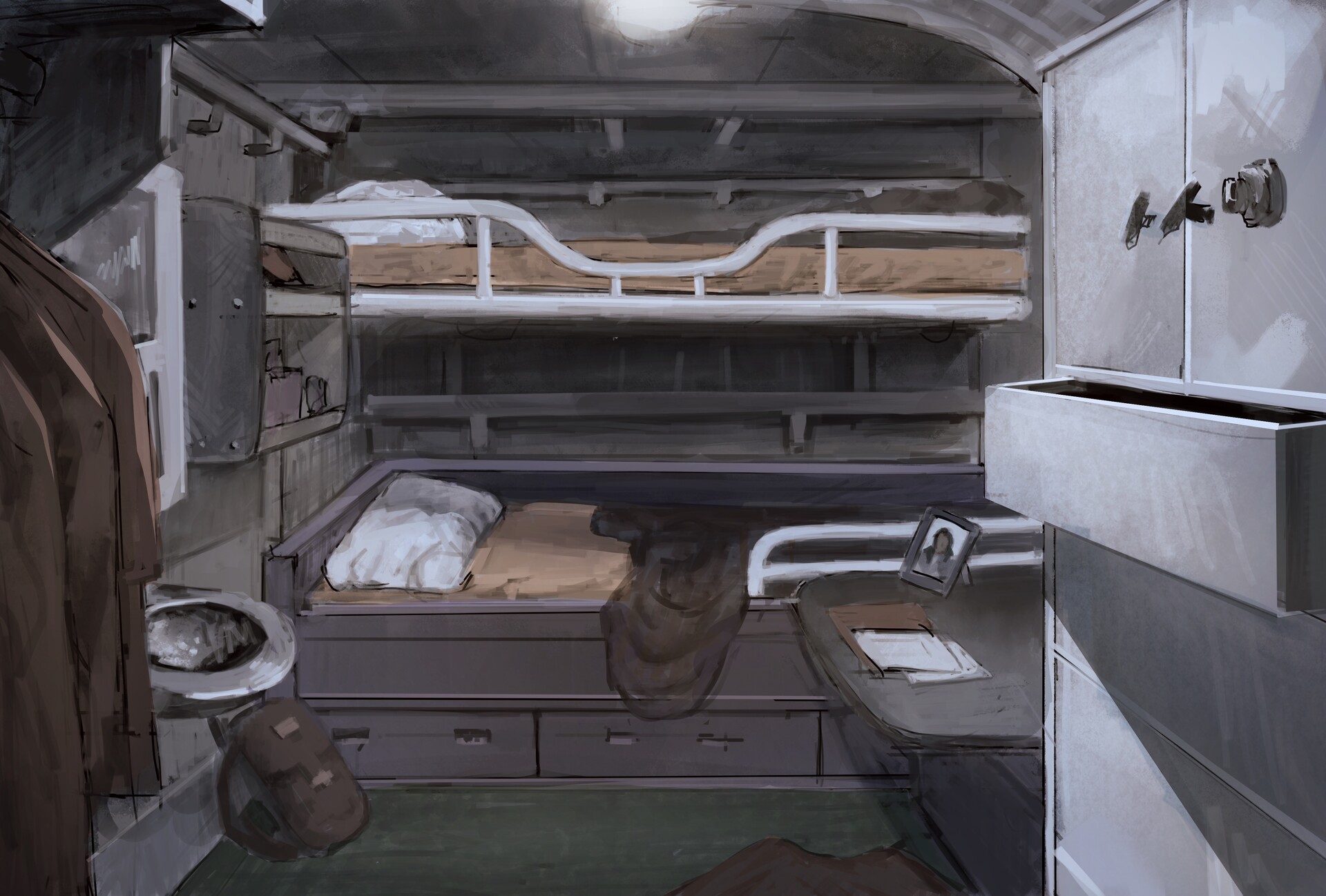 ArtStation - Ship cabin