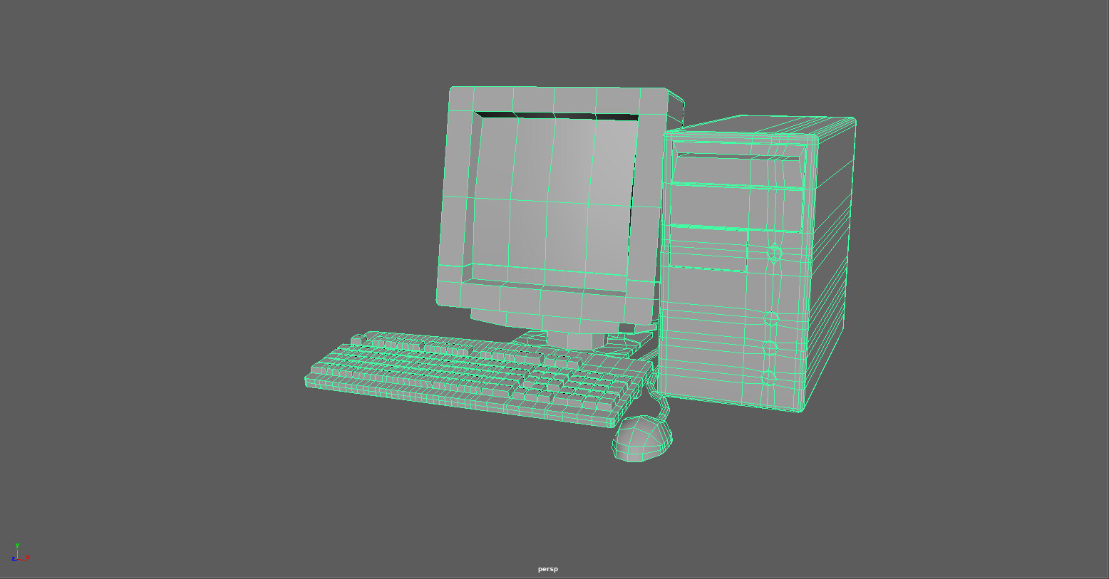 Brennan Jeppson - 90s Computer, Hard Drive, Keyboard, and Mouse 3D ...
