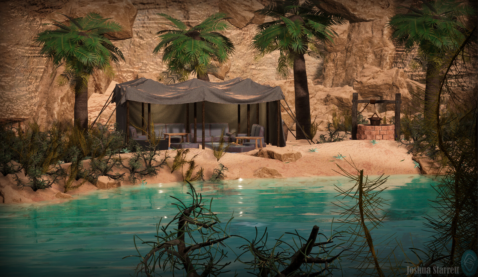 ArtStation - Desert Oasis