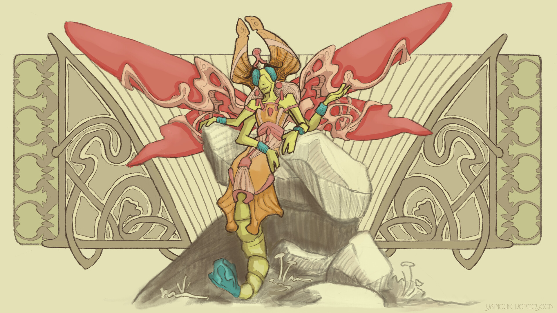 ArtStation - The Dragonfly Queen - Akitsu