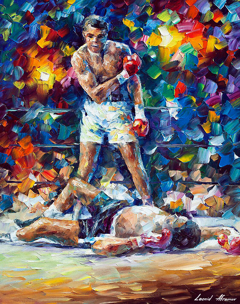 ArtStation - Boxer — PALETTE KNIFE Oil Painting On Canvas By Leonid Afremov