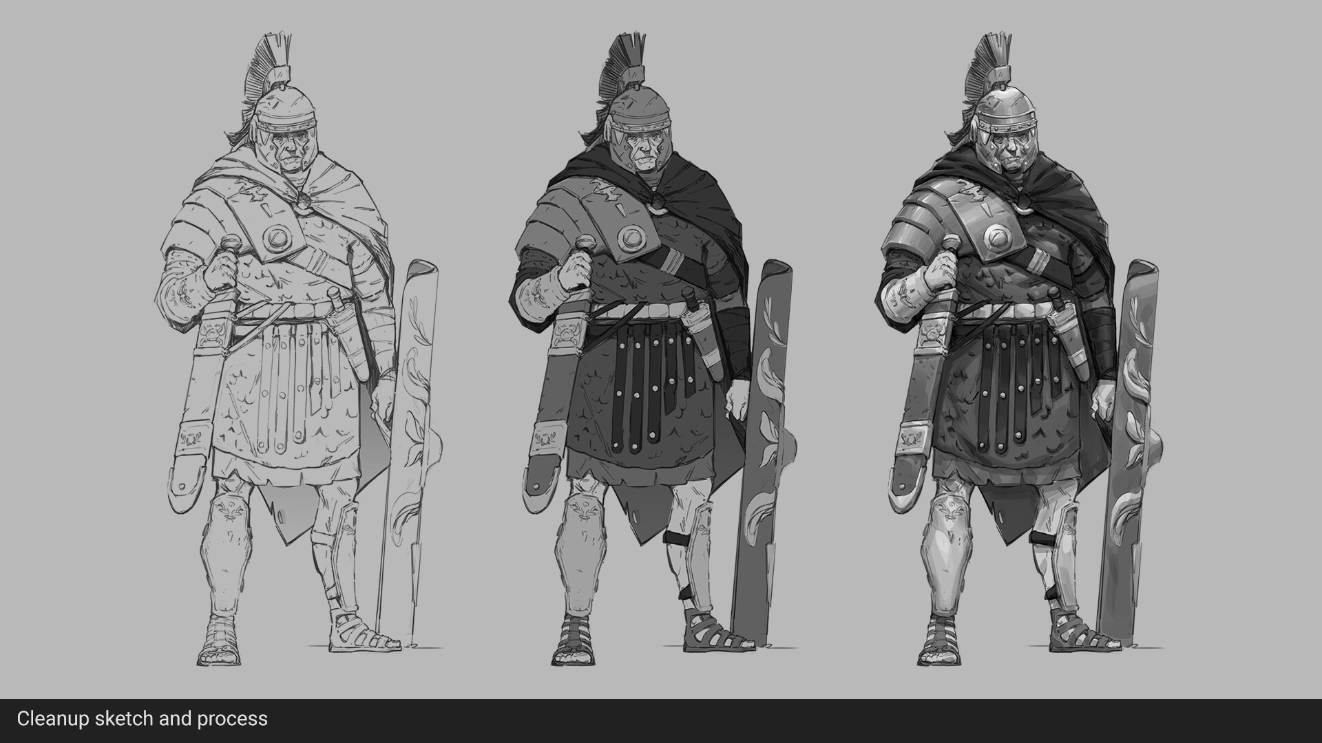 roman soldier drawing reference