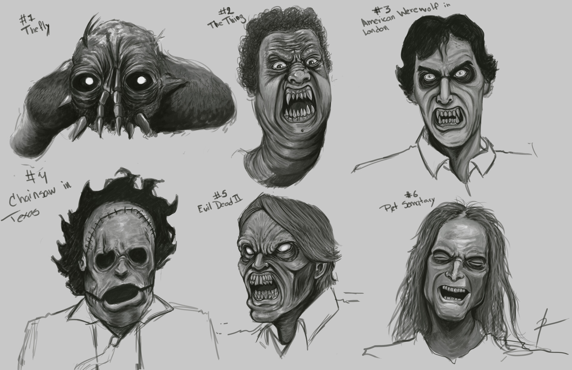 ArtStation - Collage horror monsters