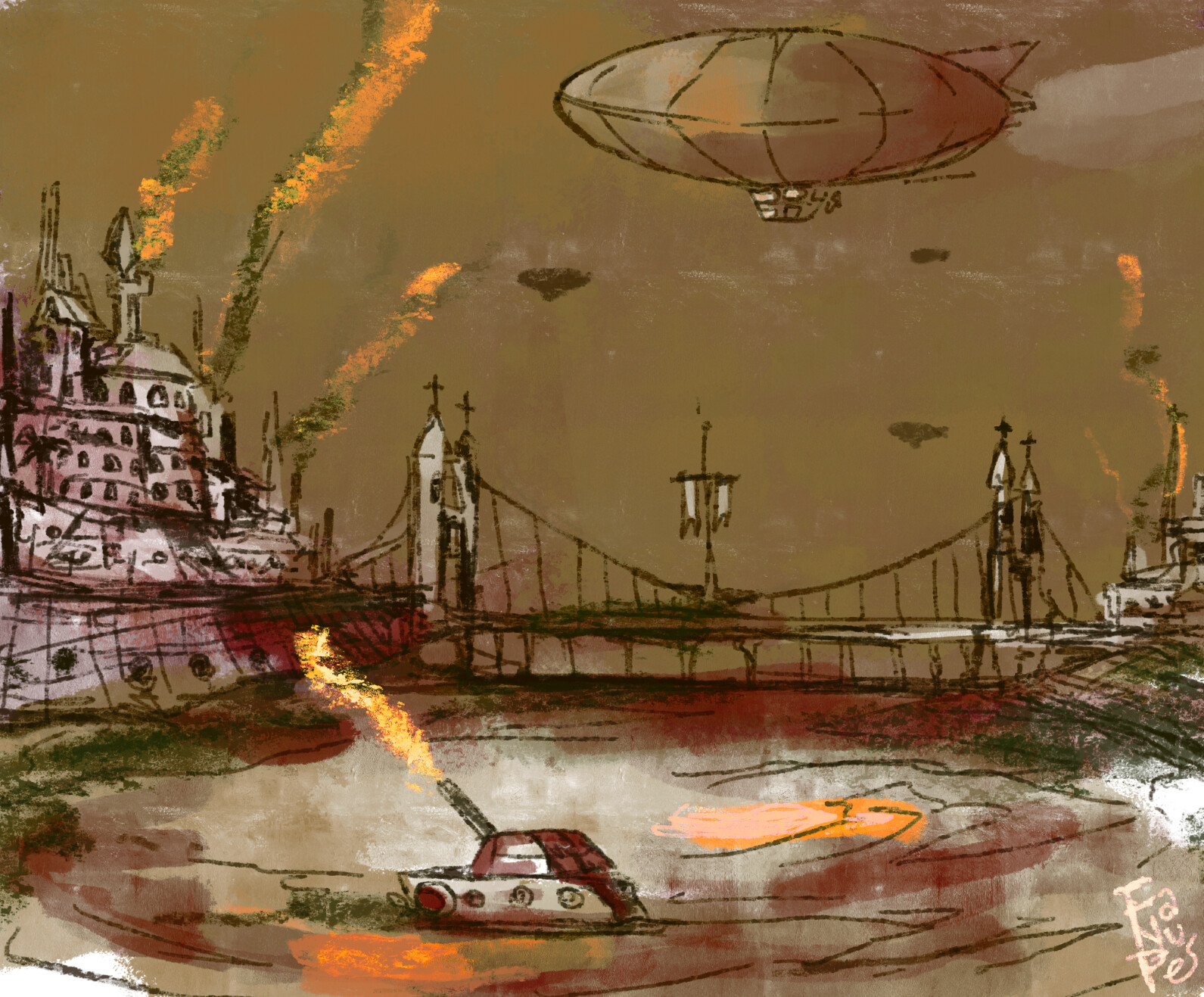 ArtStation - Conceptual Sketches - Steampunk Comic 2021