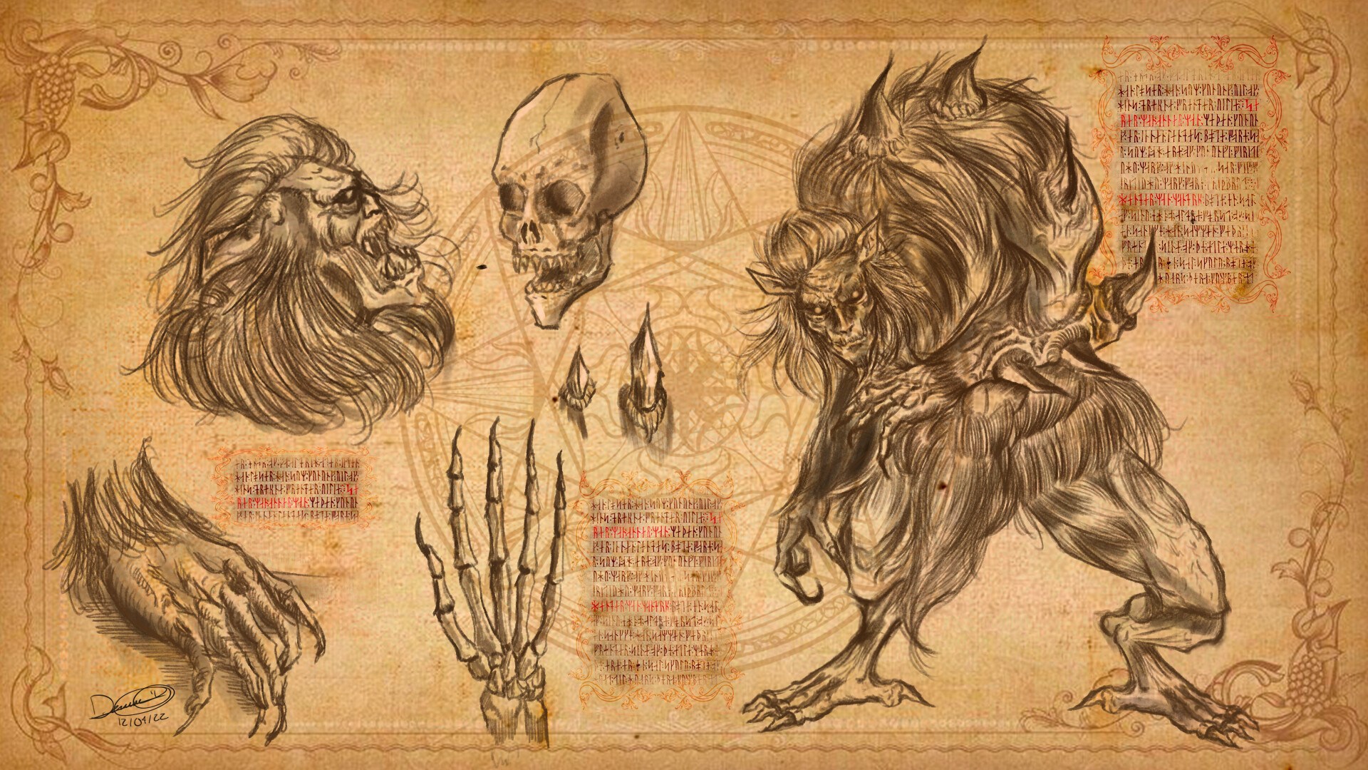 ArtStation - werewolf design