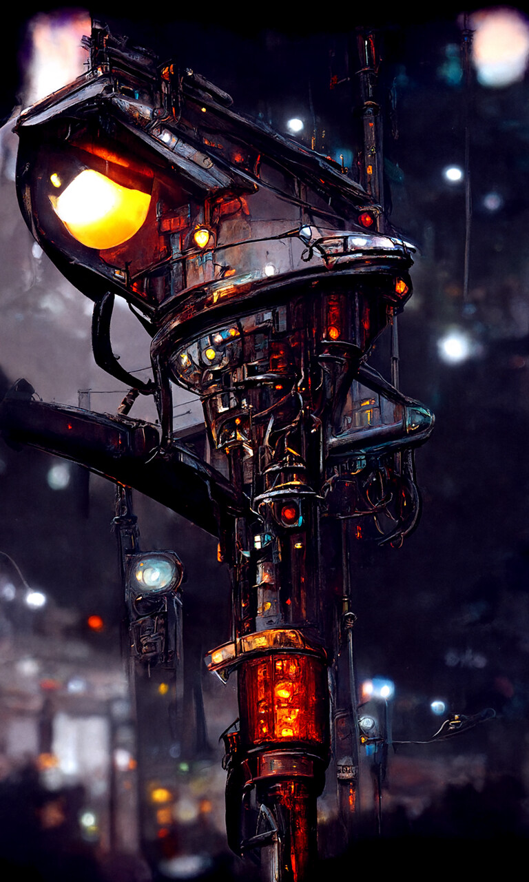 ArtStation - Cyberpunk lamp