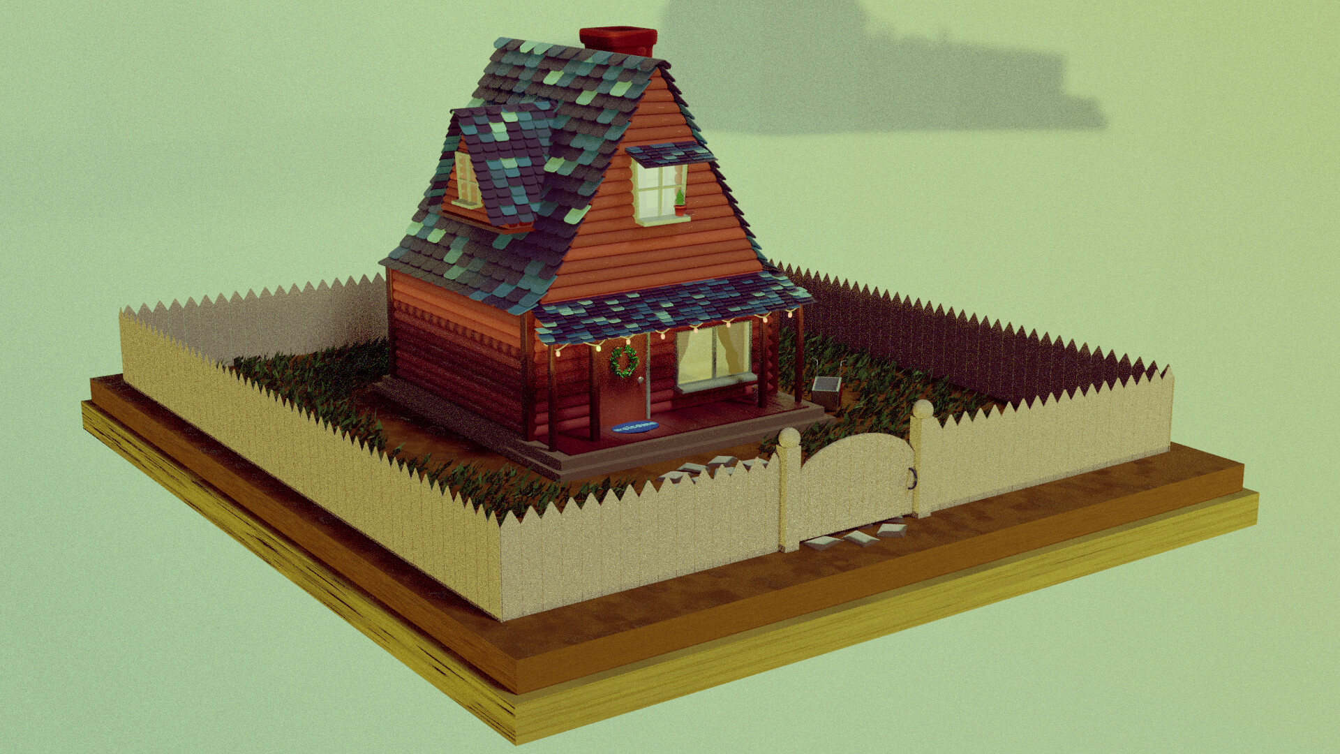 ArtStation - Low-poly House where I would live