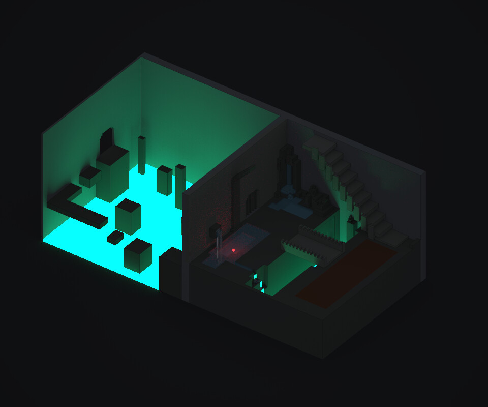ArtStation - Tutorial Room, MagicaVoxel, 2022