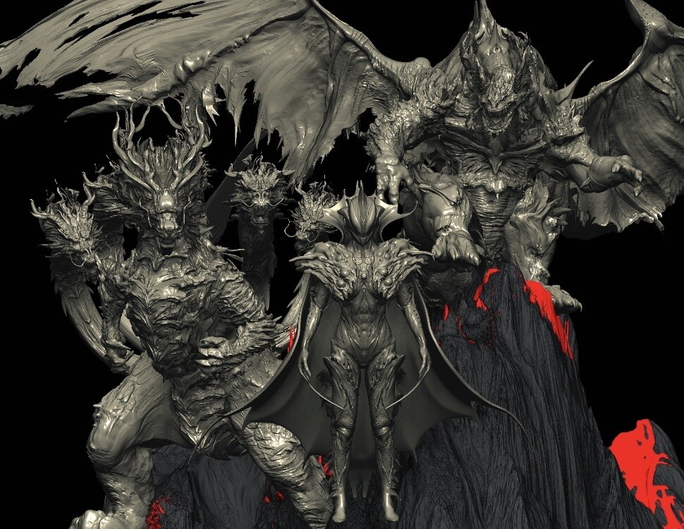 ArtStation - Monter-Zbrush sculpt