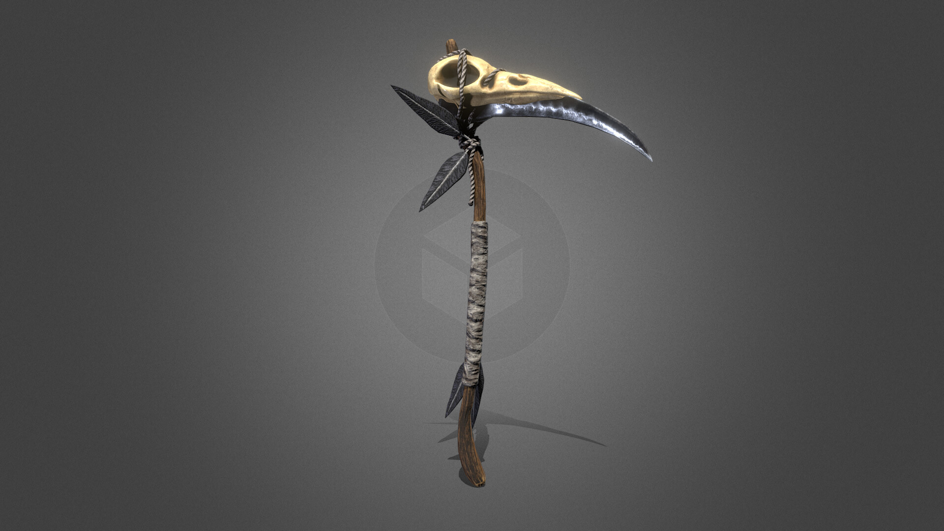 Sean Vernon - Stylized Raven Skull Scythe