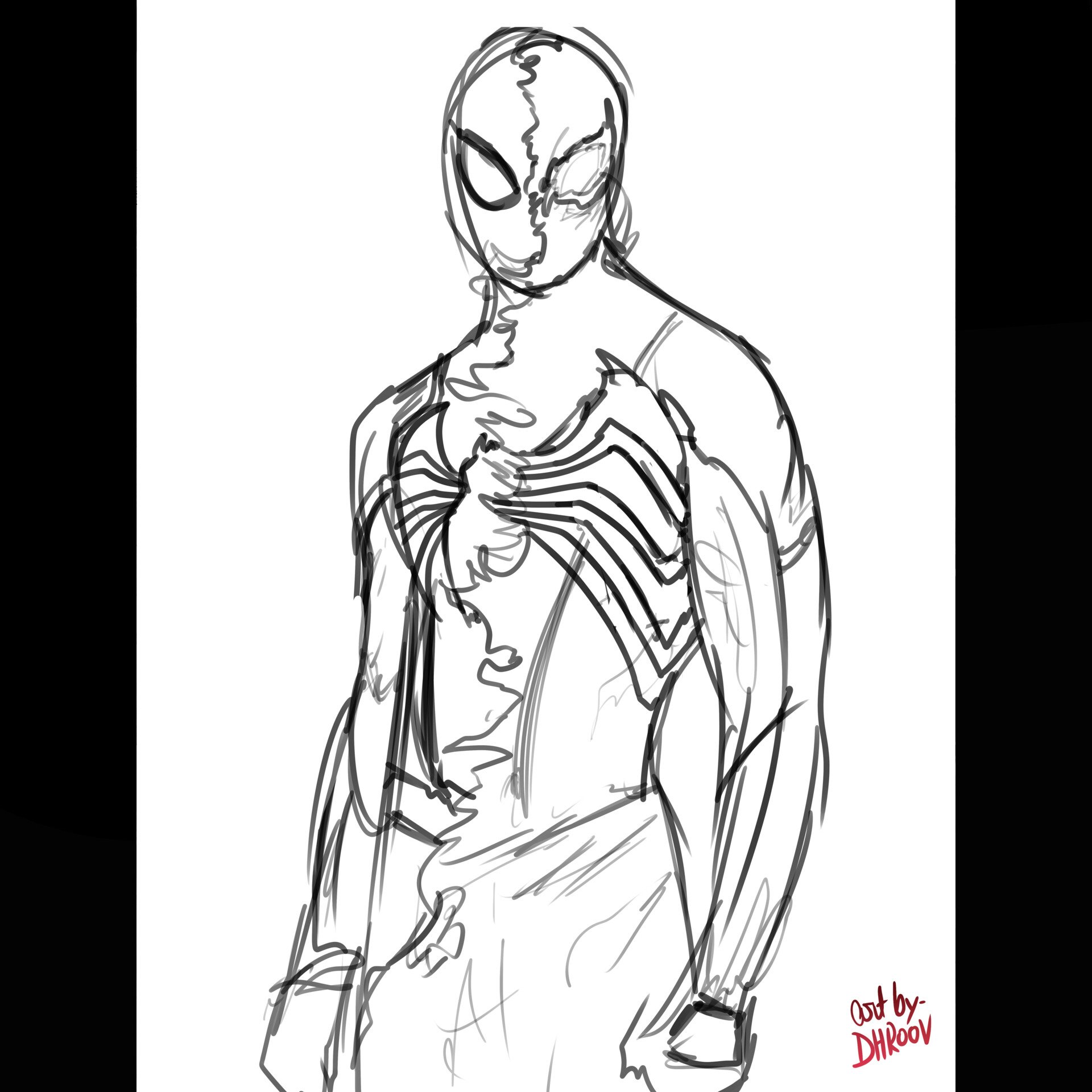 spiderman black suit coloring pages