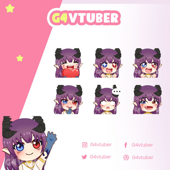 ArtStation - Custom cute emotes :3