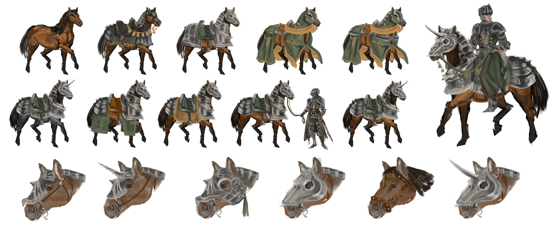 Maria Minaeva - Knight Silas and Horsey- Character Design