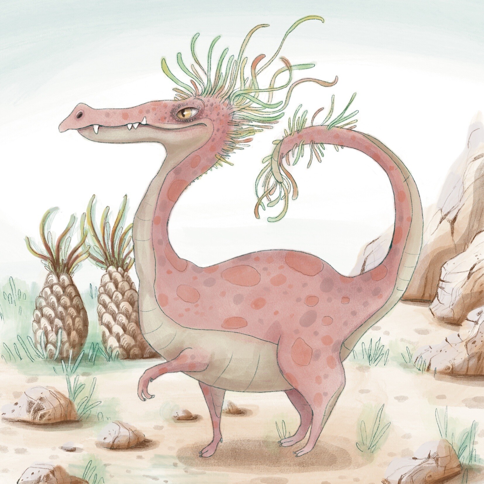 ArtStation - A kind algae dragon