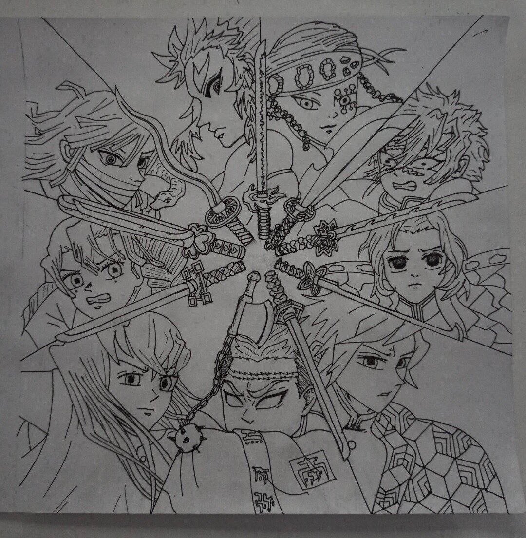 ArtStation - demon slayer sketch