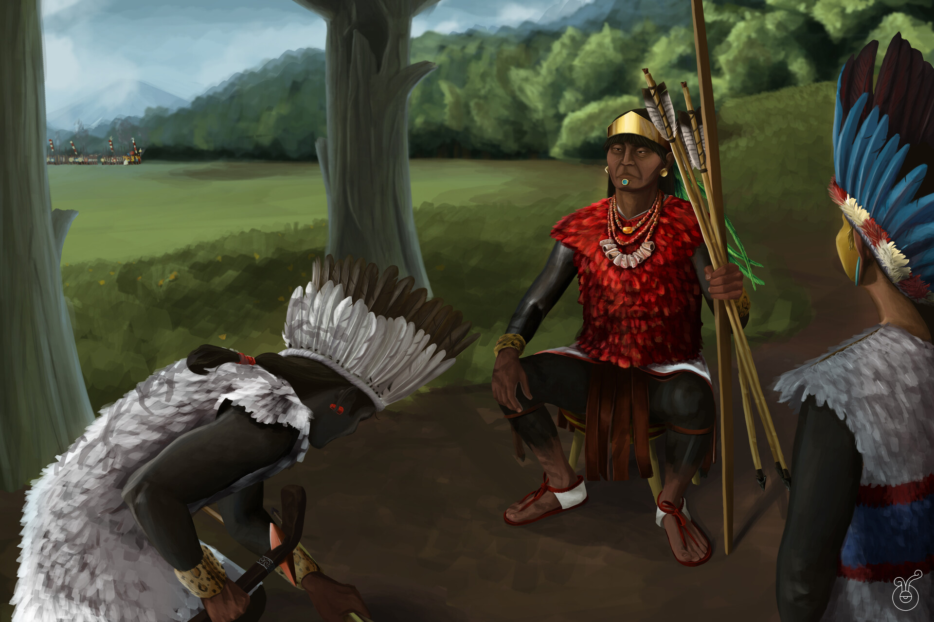 ArtStation - Tarascan captain and quangáriecha warriors
