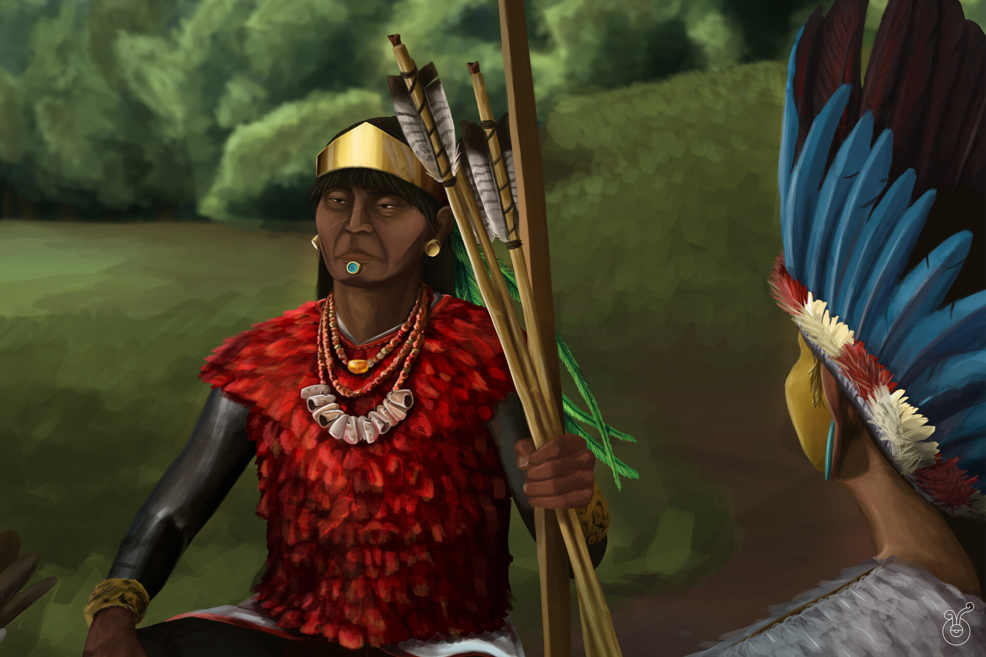 Luis Armando Alarcón - Tarascan captain and quangáriecha warriors