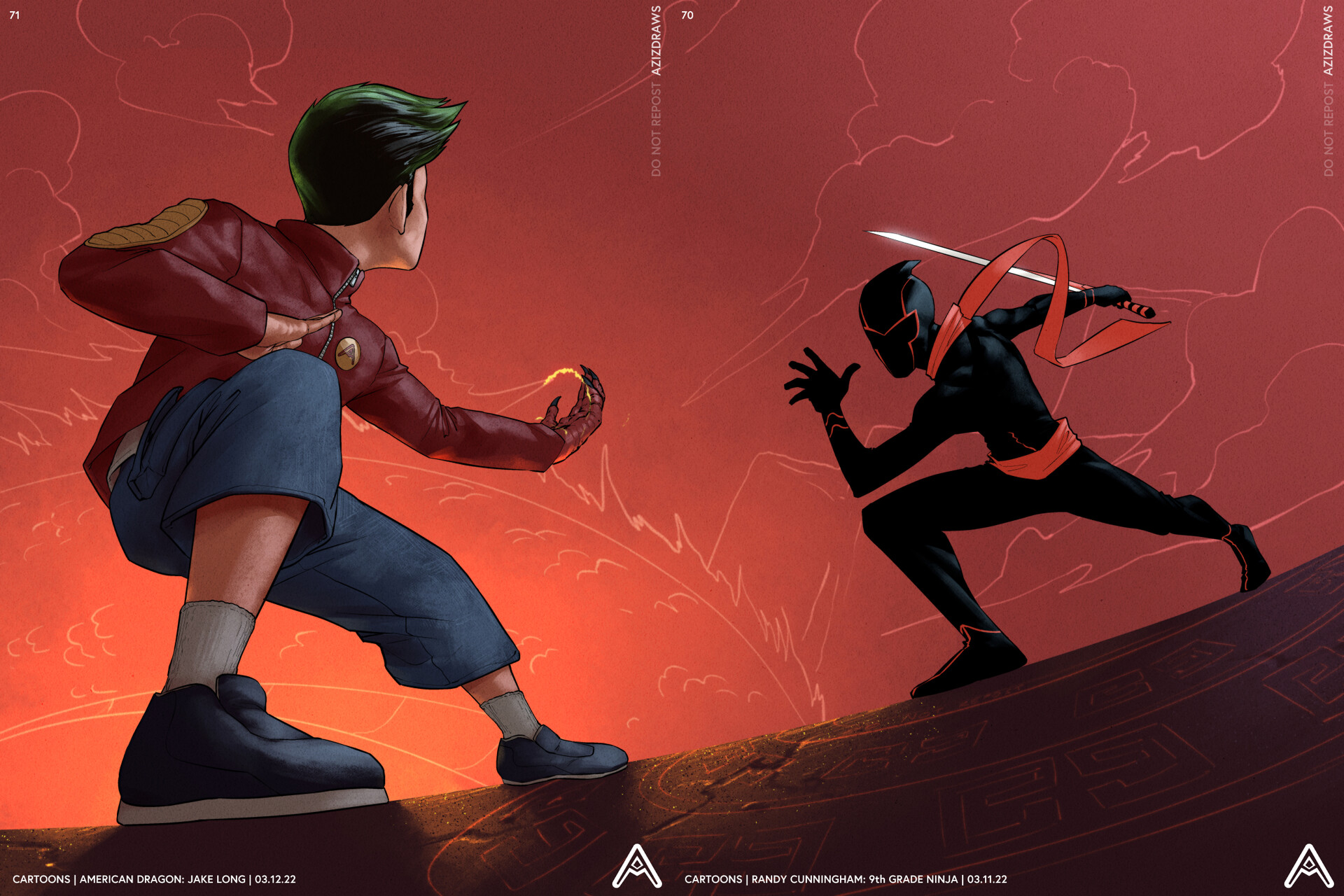 ArtStation - JAKE LONG vs. RANDY CUNINGHAM