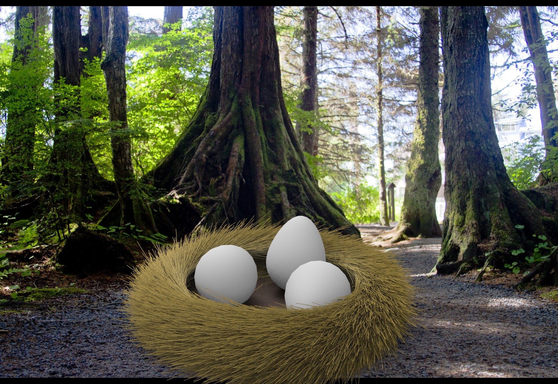 ArtStation - Nest and eggs