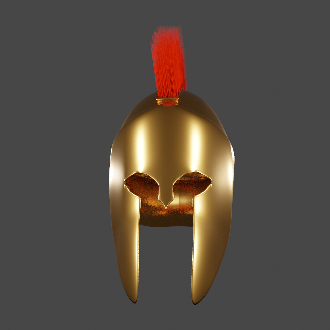 ArtStation - 3d model of Spartan helmet made in blender