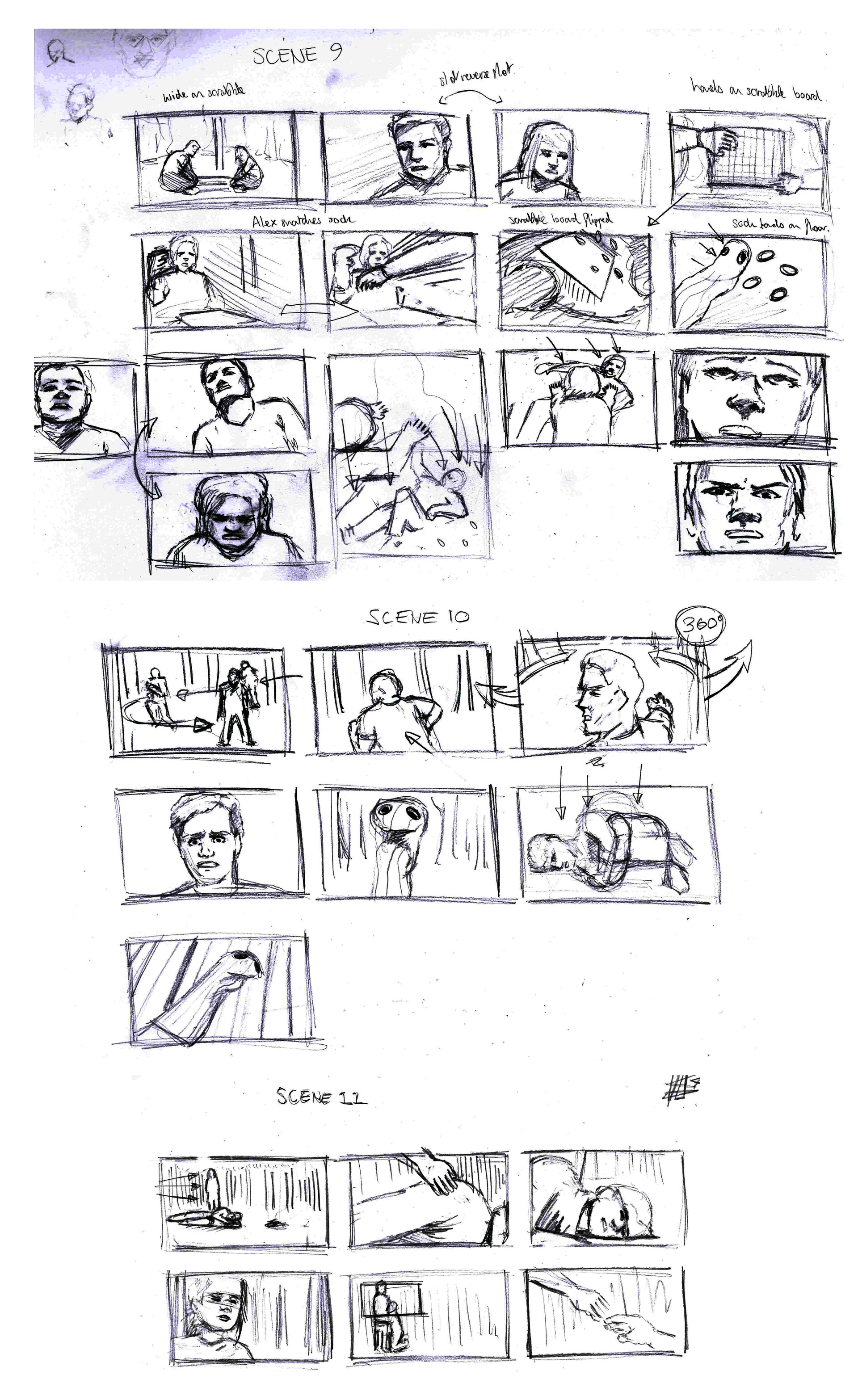 Sam Lawrie - Leave the Light On - Short Film - Storyboarded shotlist