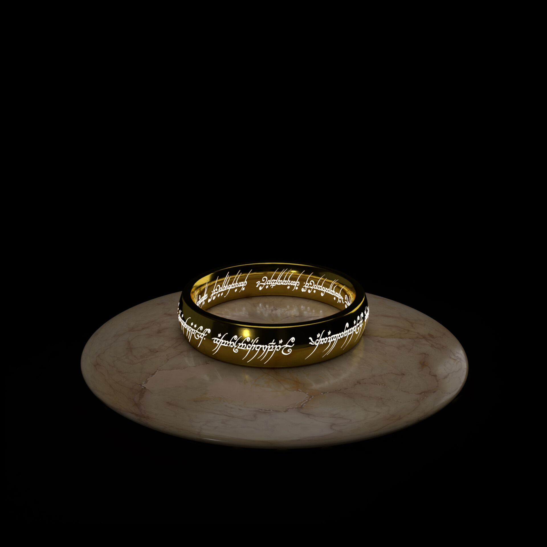 ArtStation - The One Ring from The Lord Of The Rings. 3D illustration.