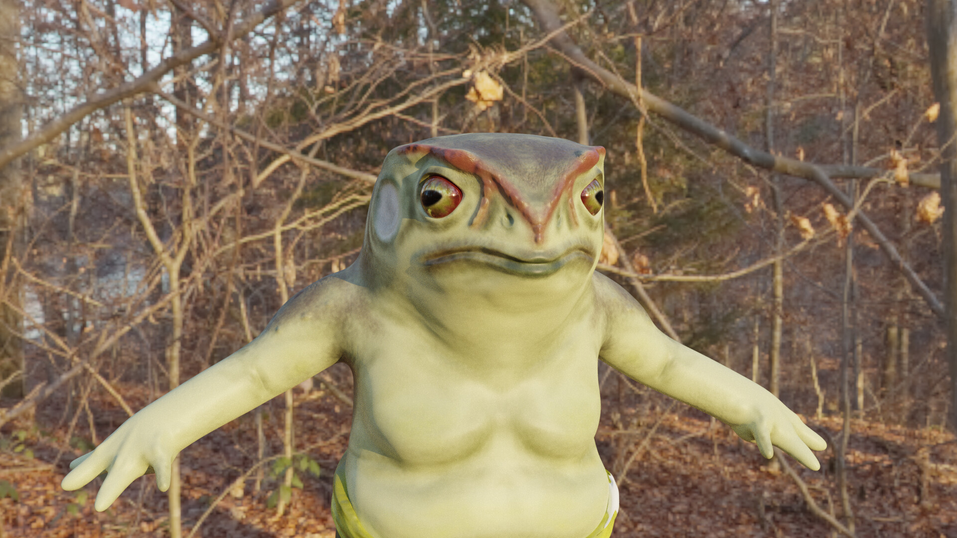 ArtStation - frog warrior game model
