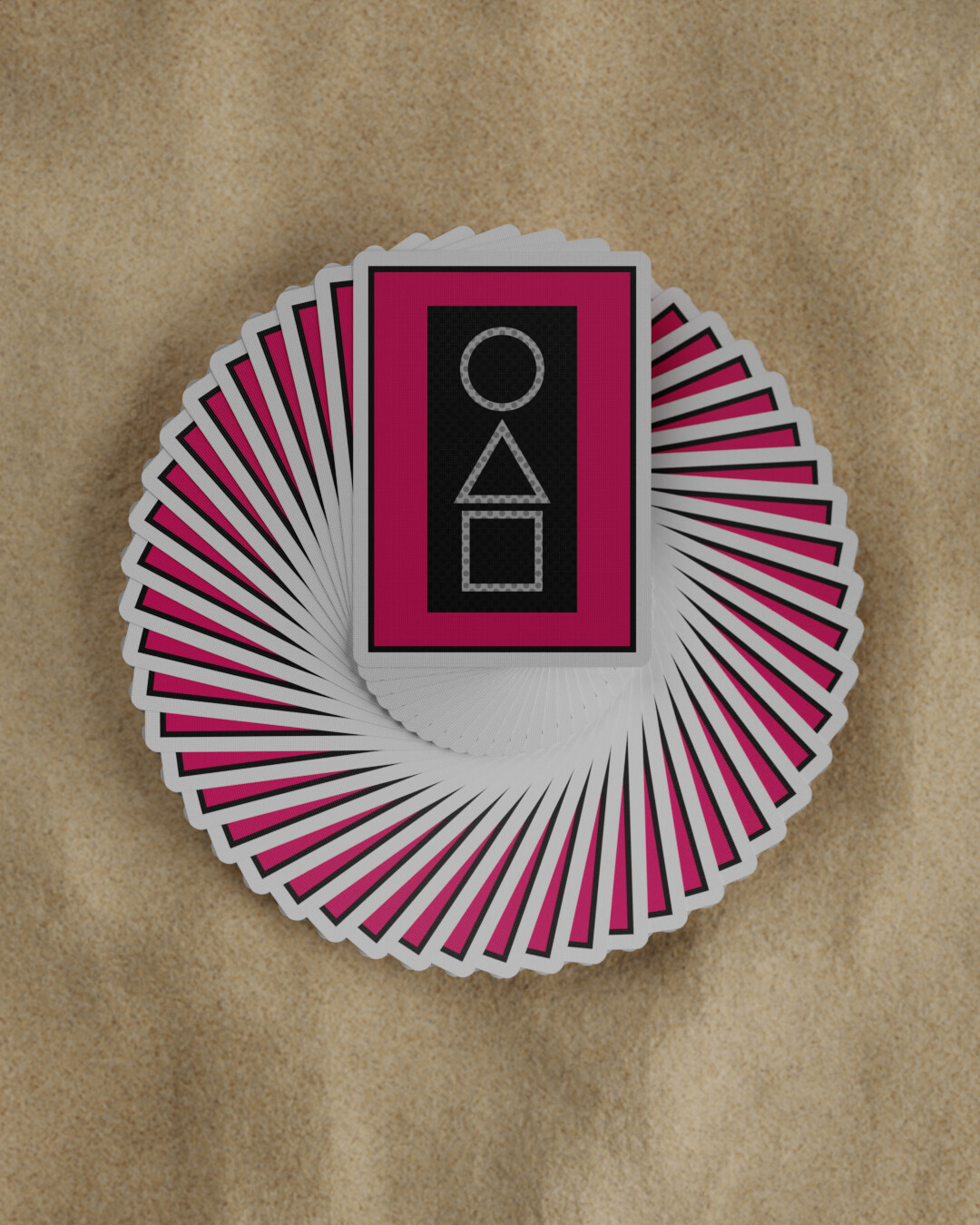 Simone Cotogno - Squid Game Fan Art Cards - "Pink Soldiers" back design