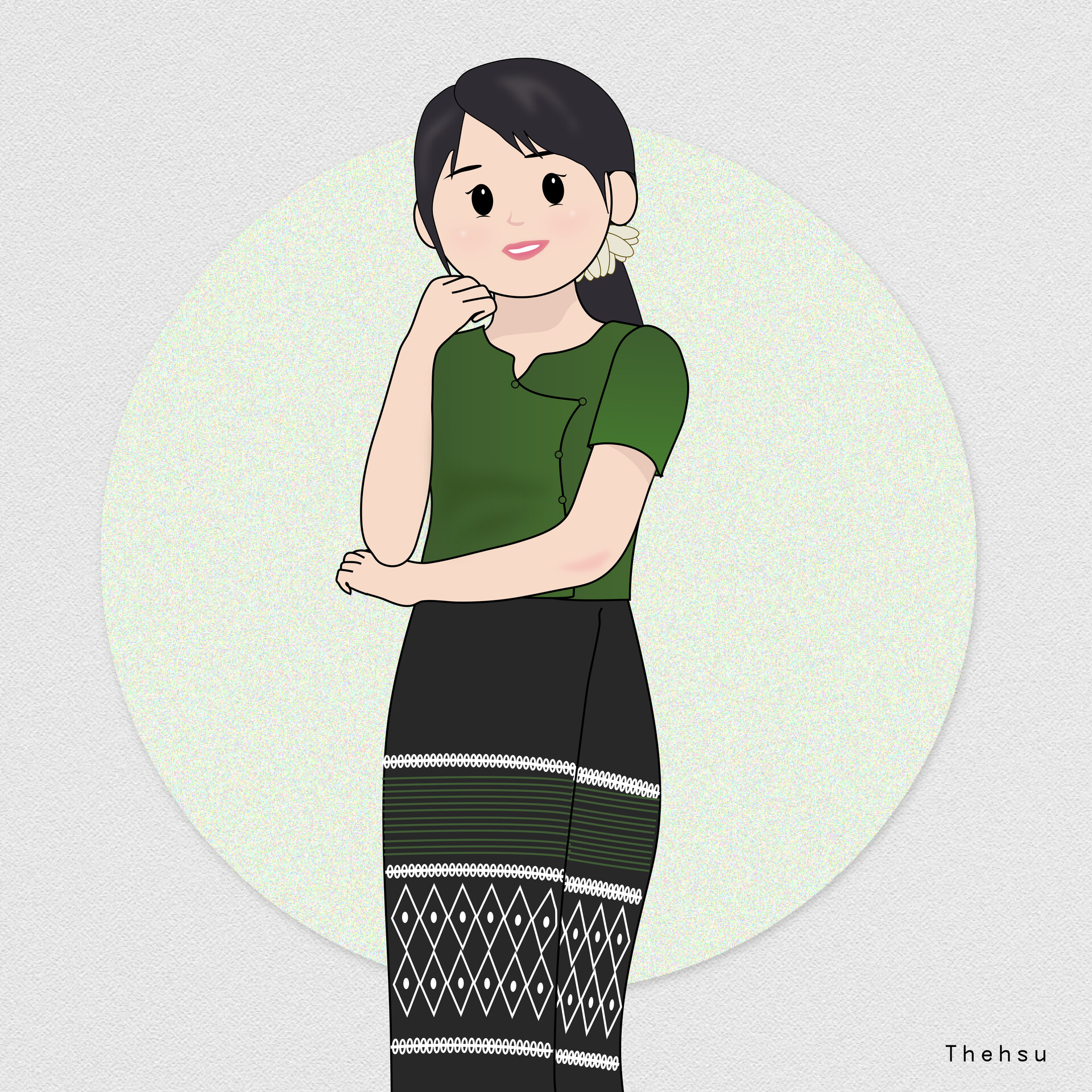 ArtStation - Myanmar Girl