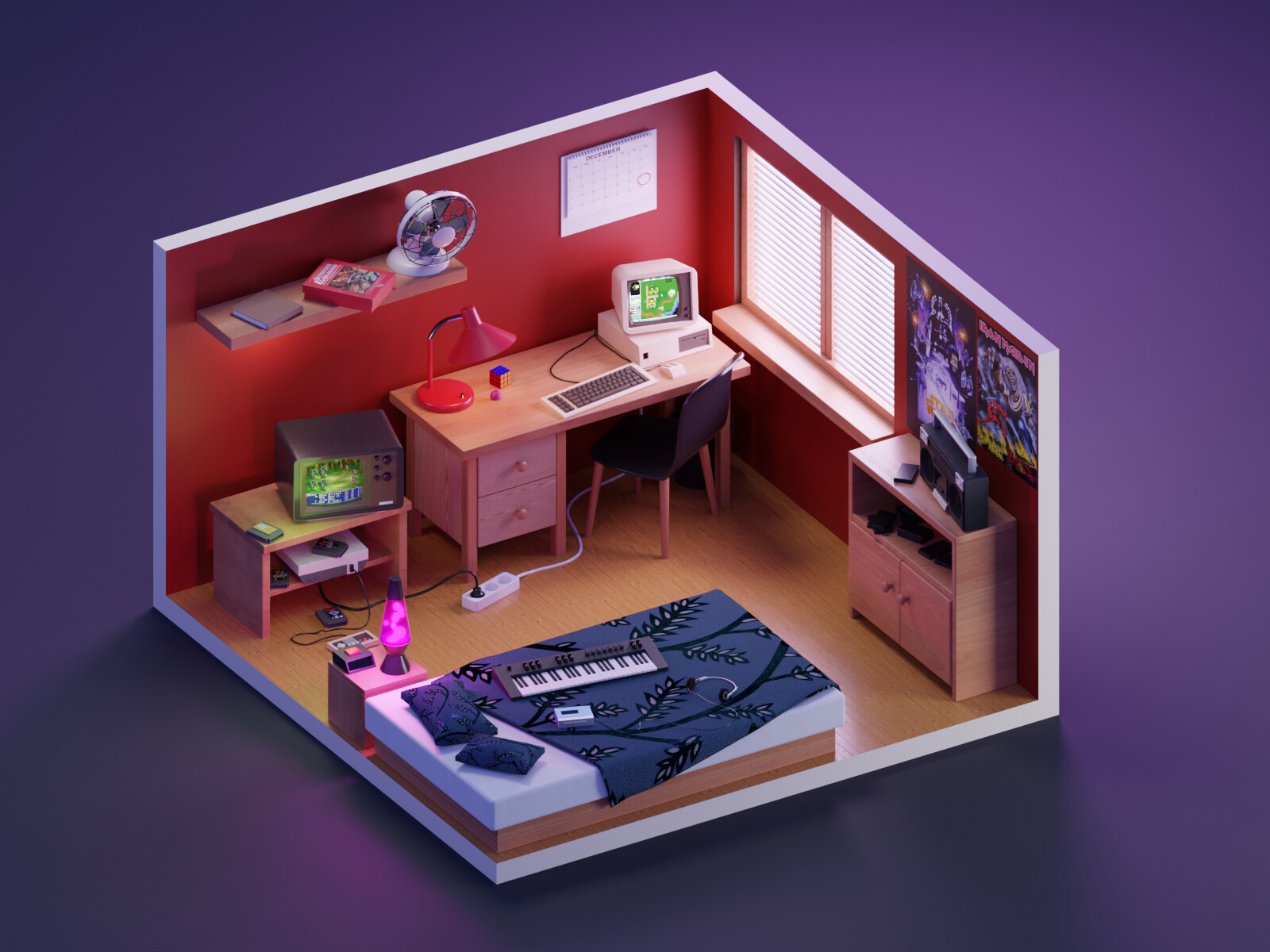 ArtStation - Retro Room