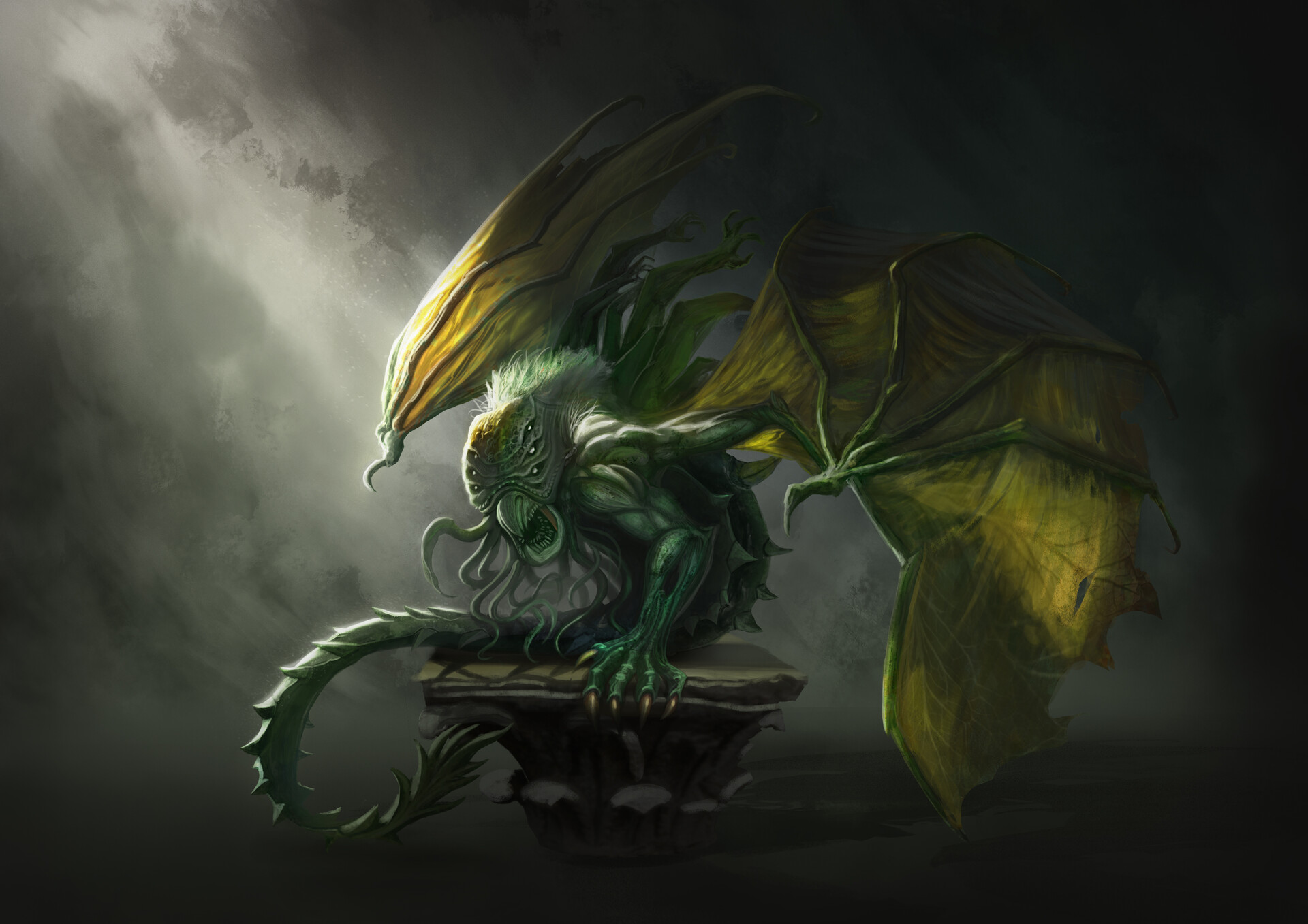 ArtStation - Dweller of the dark H.P Lovecraft Creature inspiration