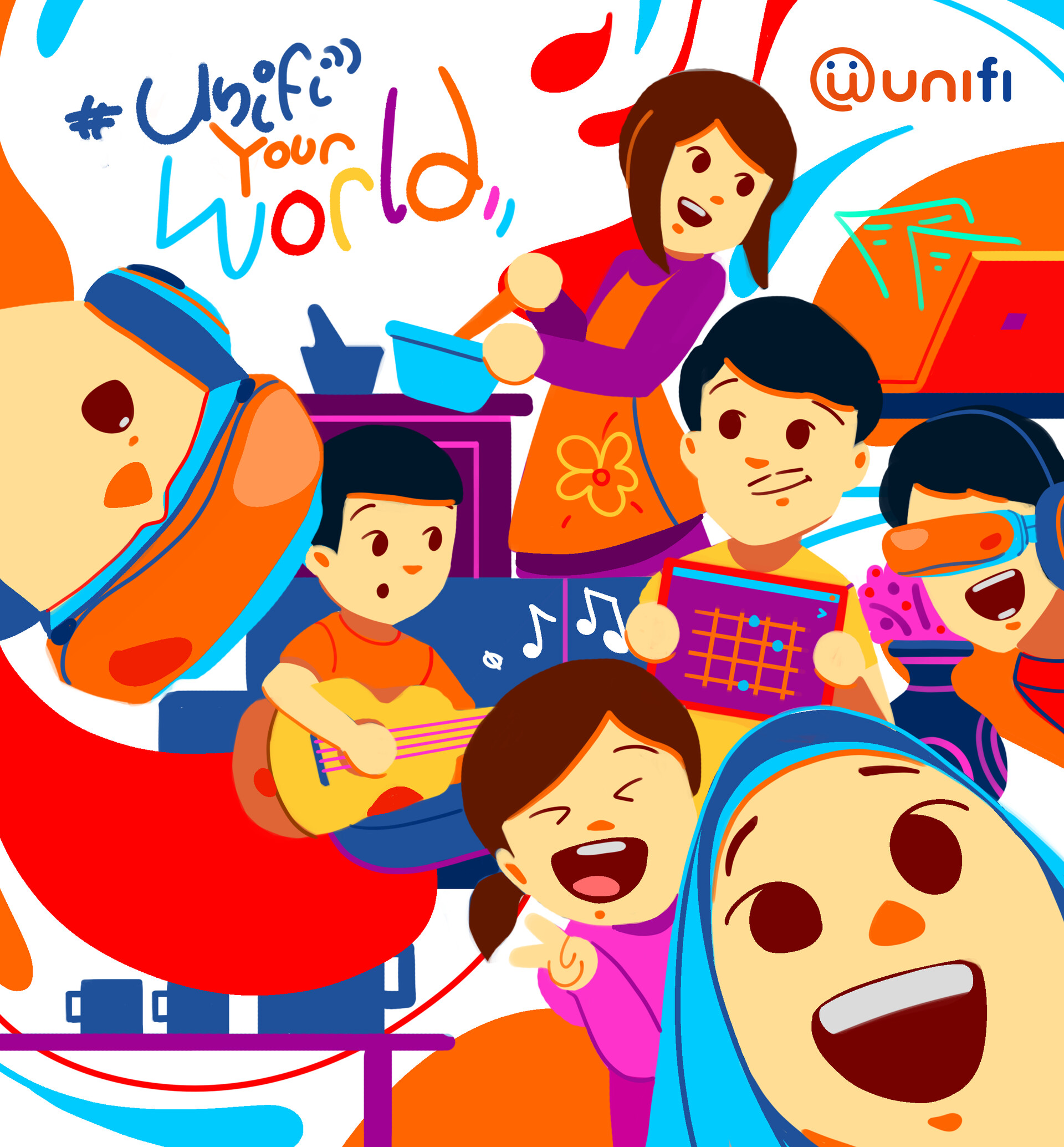 ArtStation - [commission] #UnifiYourWorld mural proposal concept design ...