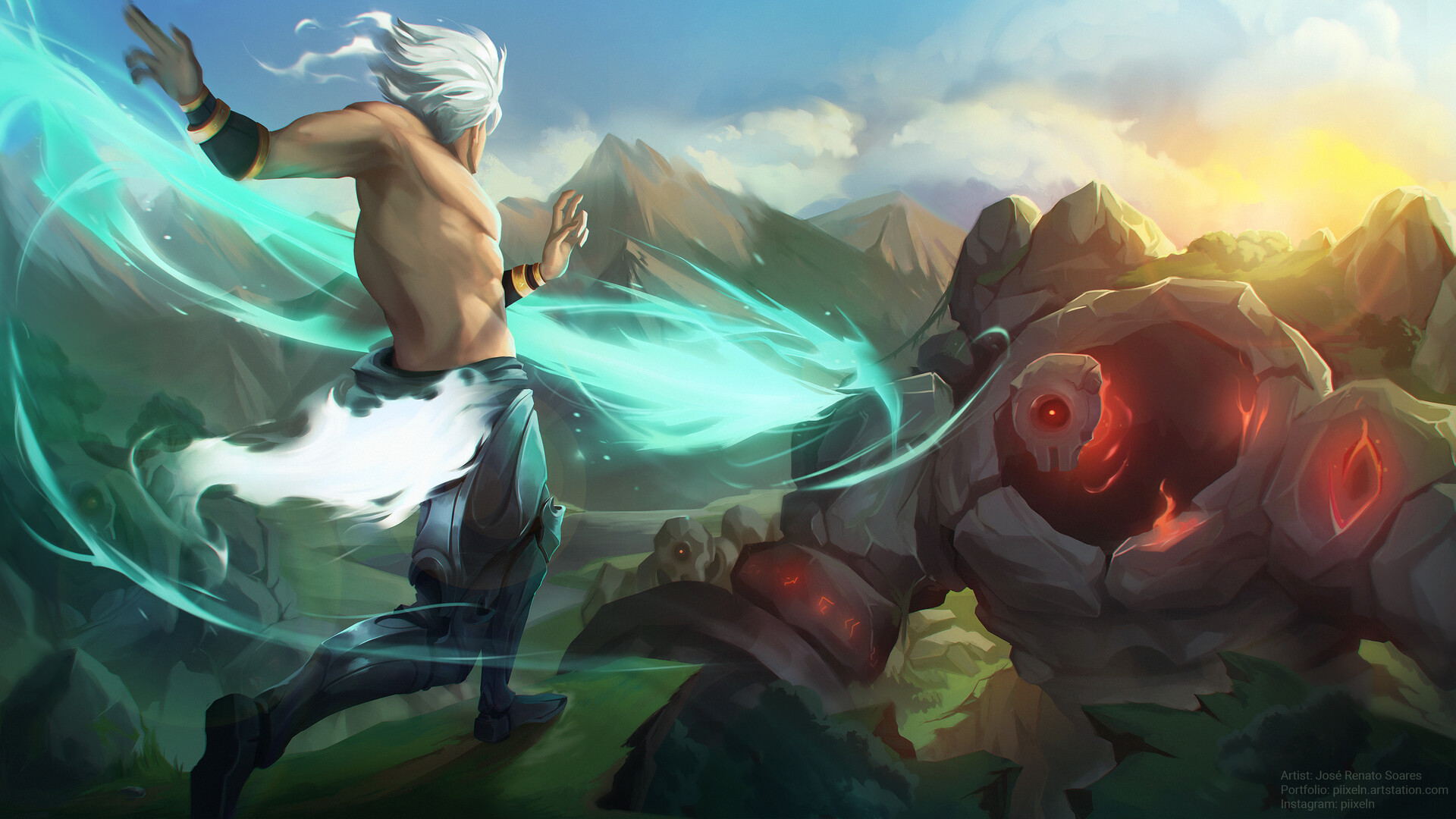 ArtStation - Ghost Lancer - OC Splash Illustration