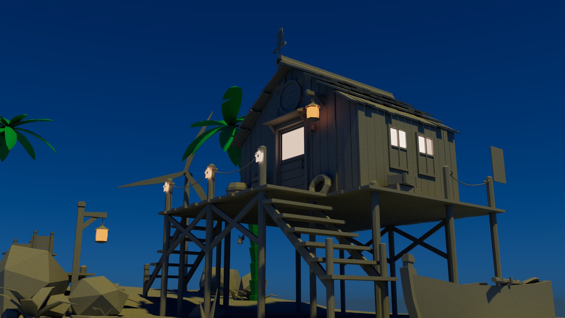 ArtStation - Hut Low Poly