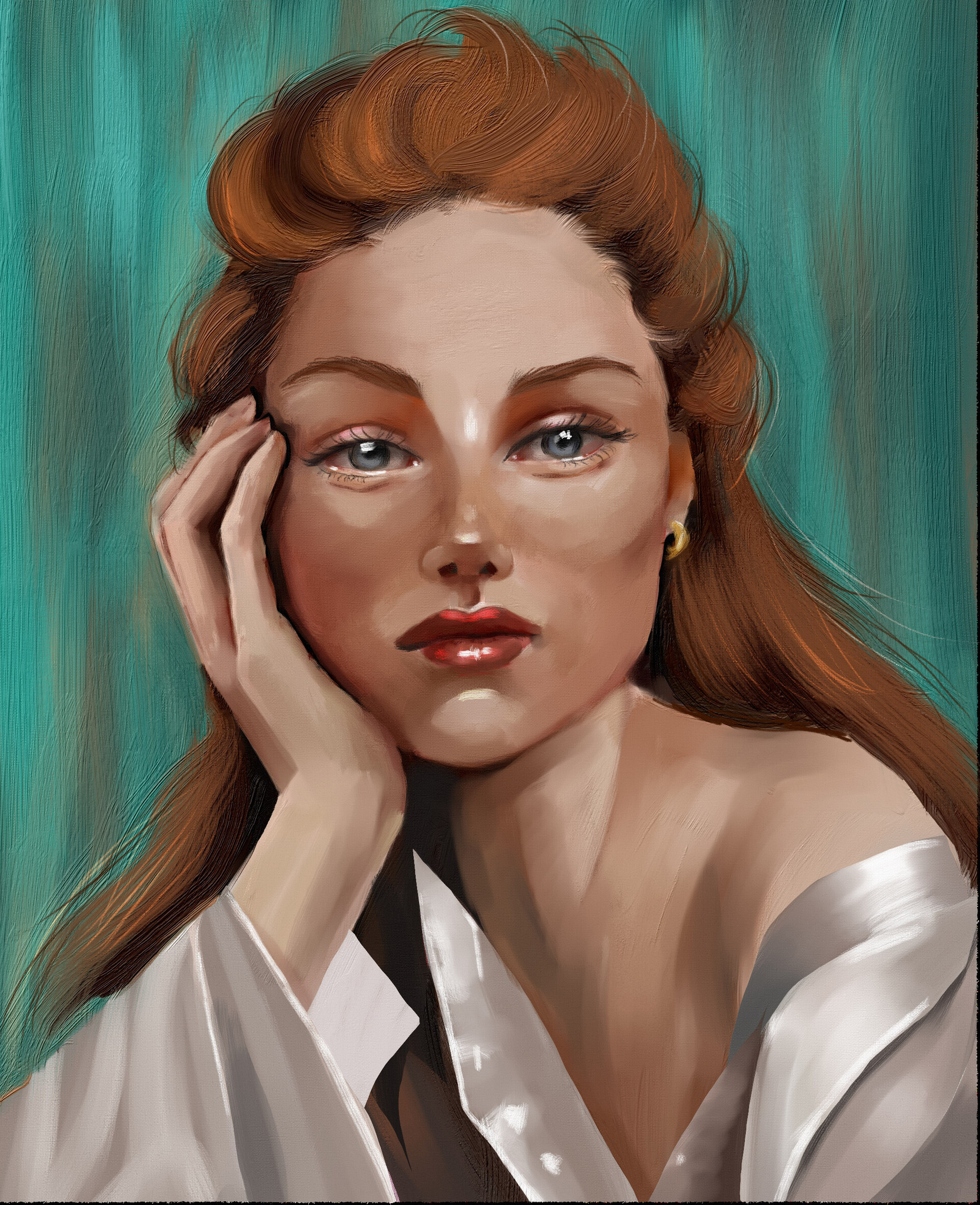 ArtStation - Portrait studys using Rebelle 5