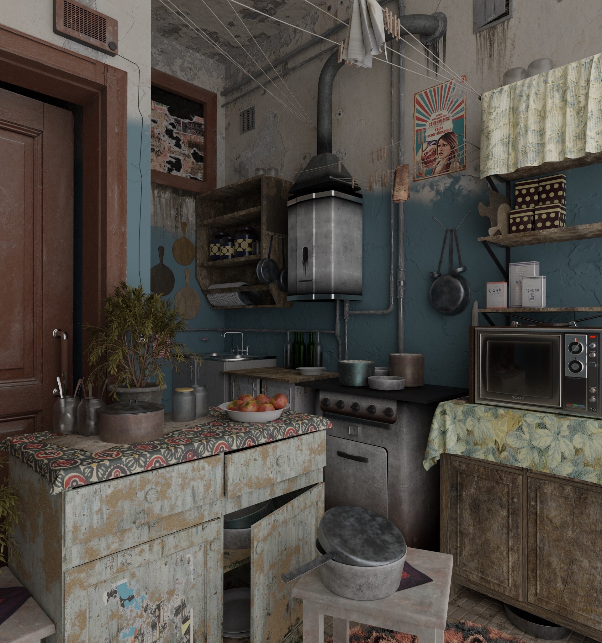 ArtStation - Vintage Kitchen